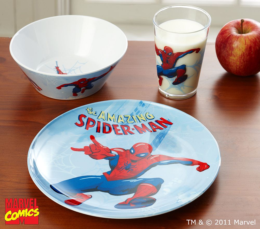 Spider-Man Kids Dinnerware Gift Set | Pottery Barn Kids