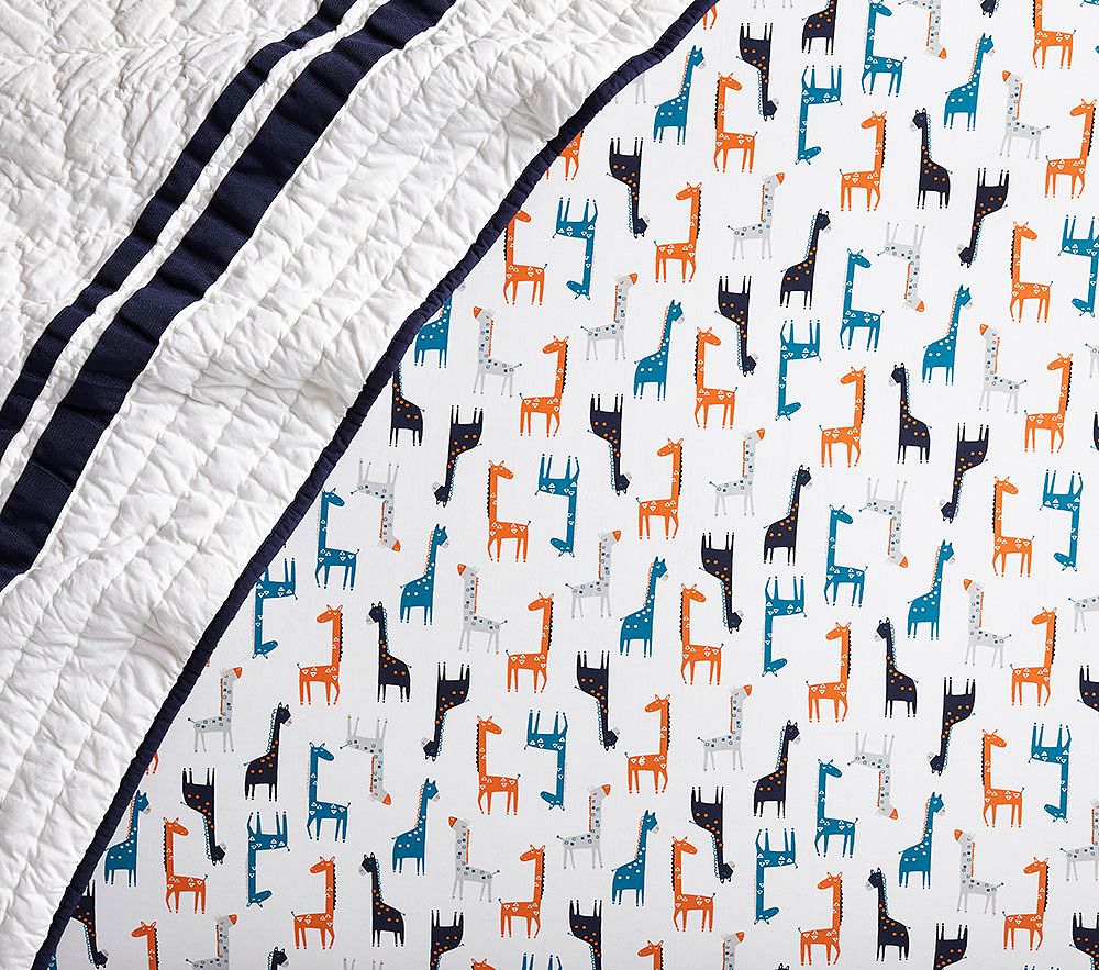 Harper Giraffe Crib Sheets | Pottery Barn Kids