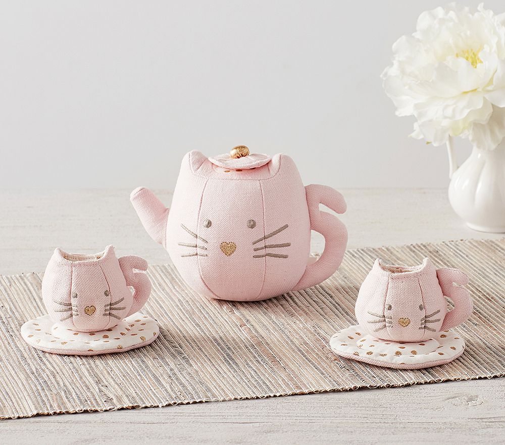 Kitty Soft Kids Tea Set | Pottery Barn Kids