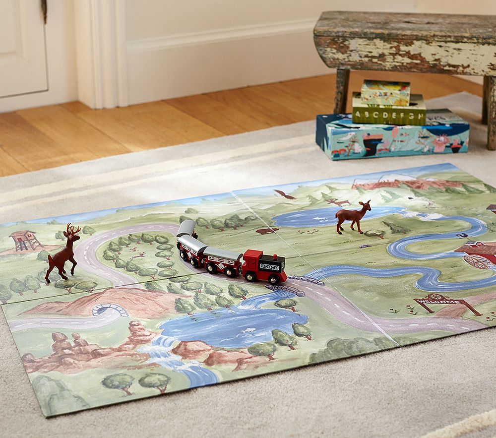 Reversible Train Mat | Pottery Barn Kids