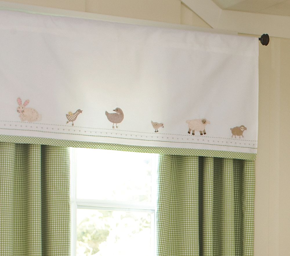Cottontail Friends Kids Window Valance | Pottery Barn Kids