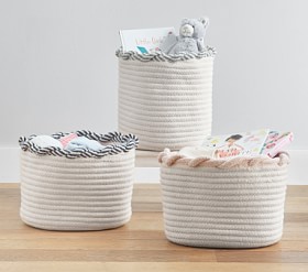 Open Box: Twist Lock Wool Blend Basket | Pottery Barn Kids