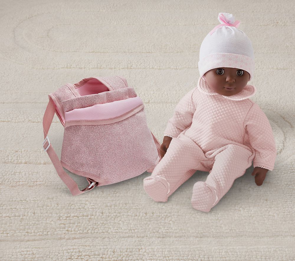 Götz Baby Doll Pink Glitter Carrier Bundle Set | Pottery Barn Kids