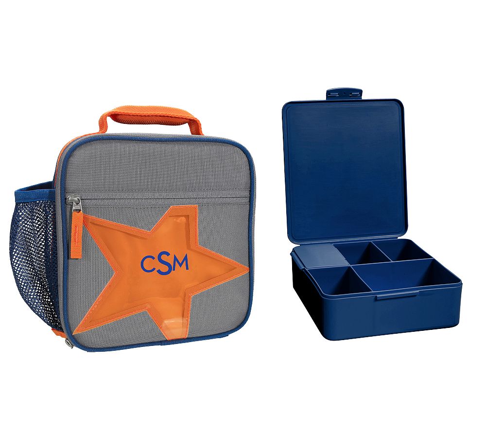 Mackenzie Blue Colorful Stars Lunch & Bento Bundle, Set of 2 | Pottery ...