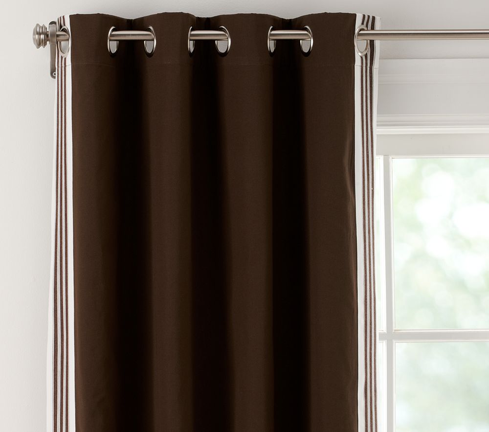 Canvas Trim Blackout Curtain | Pottery Barn Kids