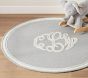 Cursive Monogram Round Rug | Pottery Barn Kids