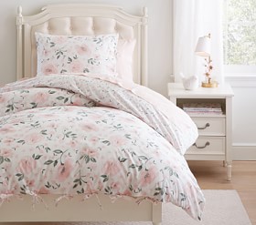 Open Box: Meredith Floral Organic Duvet Cover & Shams | Pottery Barn Kids