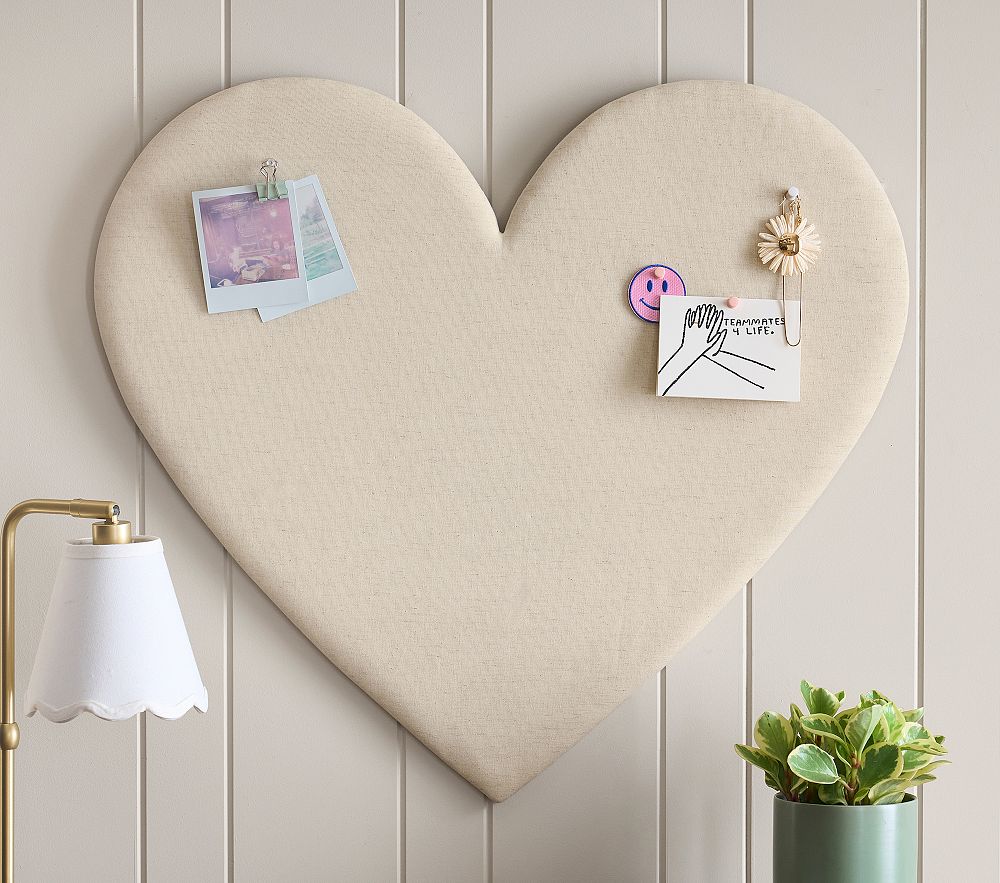 Heart Shaped Linen Pinboard (25.5" x 28") | Pottery Barn Kids