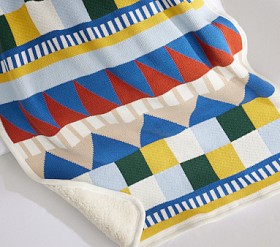 Geometric Knit Baby Blanket | west elm x pbk | Pottery Barn Kids
