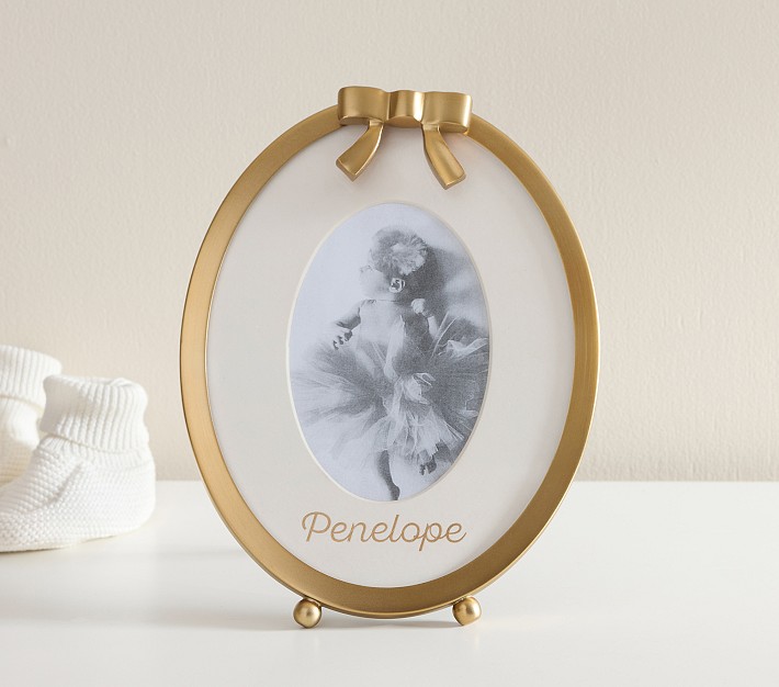 Ava Ribbon Oval Desktop Frame | Pottery Barn Kids