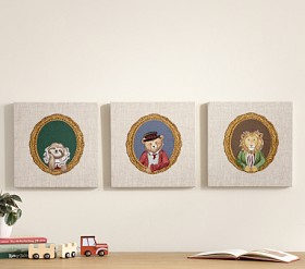 Chris Loves Julia Fancy Animal Art, Set of 3 | Pottery Barn Kids