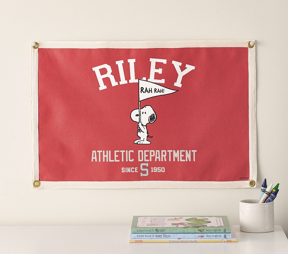 Peanuts® Snoopy® Personalized Printed Flag | Pottery Barn Kids