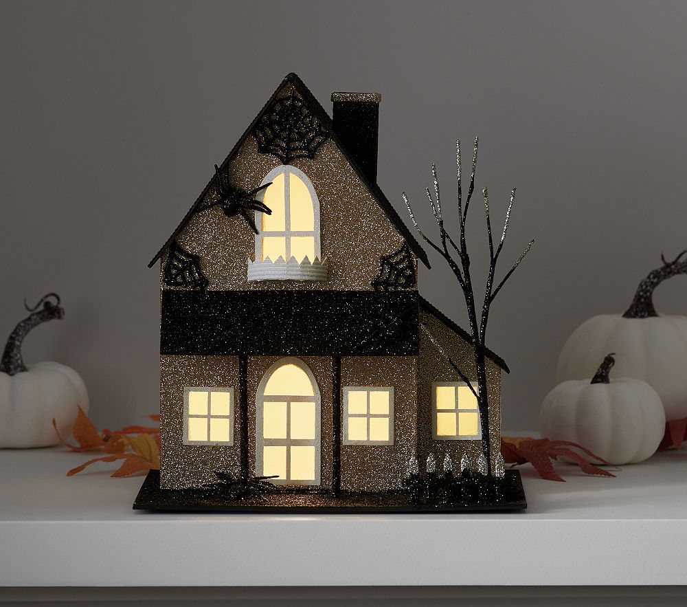 Light-Up Mantel Spider Web House | Pottery Barn Kids