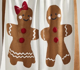 Ginger & George Gingerbread Fuzzy Throw Bundle | Pottery Barn Kids