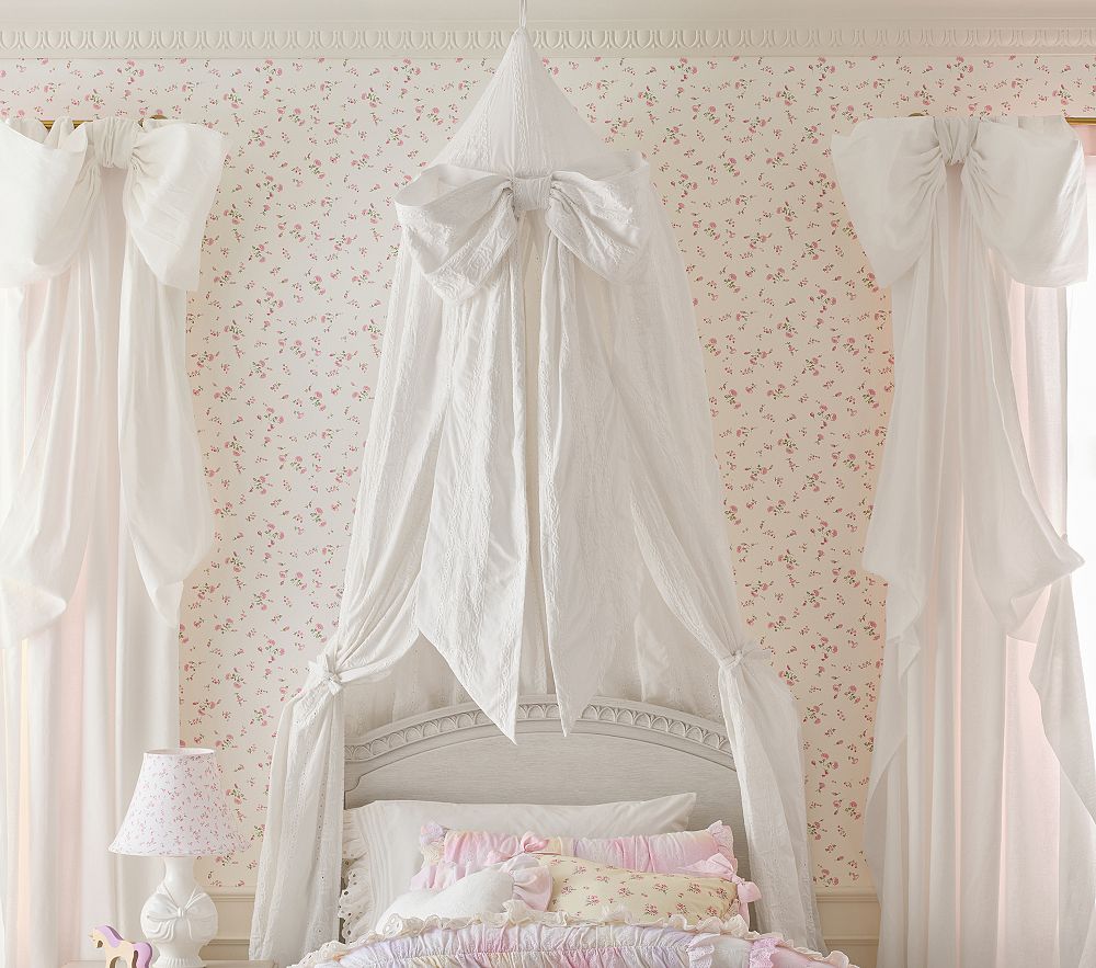 LoveShackFancy Eyelet Bow Canopy | Pottery Barn Kids