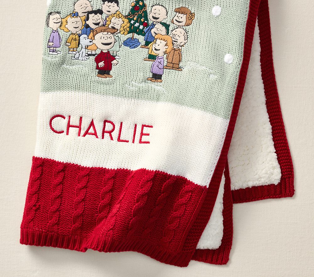Peanuts® Charlie Brown® Christmas Baby Blanket | Pottery Barn Kids