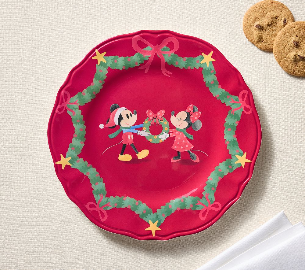 Disney Mickey Mouse Christmas Charger Plate | Pottery Barn Kids