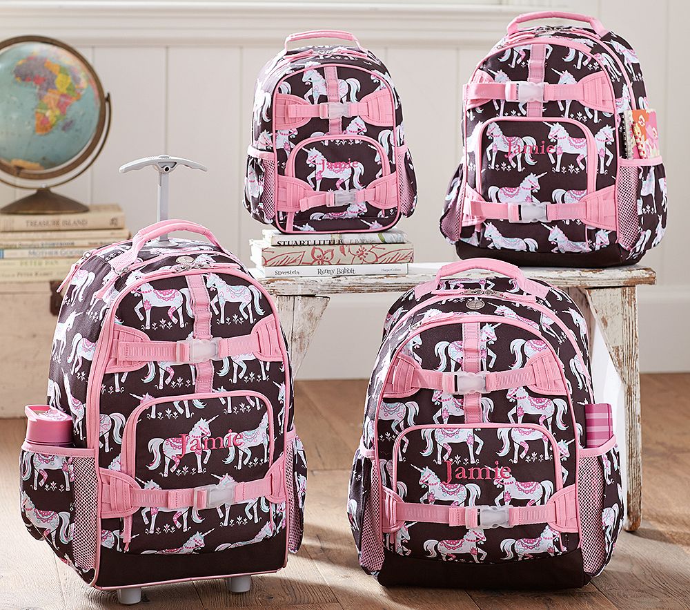 Mackenzie Chocolate Unicorn Kids Backpacks | Pottery Barn Kids