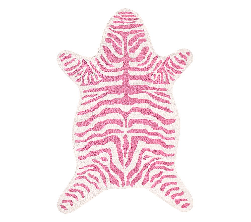 Zebra Shaped Rug - Pink | Patterned Rugs | Pottery Barn Kids