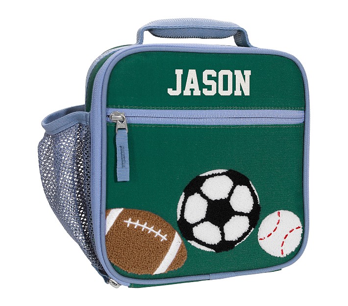 Green Sports Chenille Lunch Boxes | Pottery Barn Kids