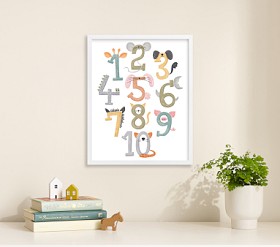 Minted® Numbers in Disguise Wall Art | Pottery Barn Kids