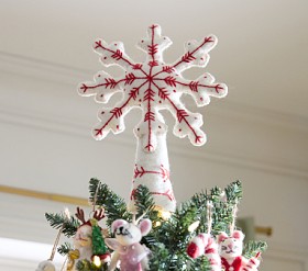 Felted Nordic Snowflake Tree Topper | Pottery Barn Kids