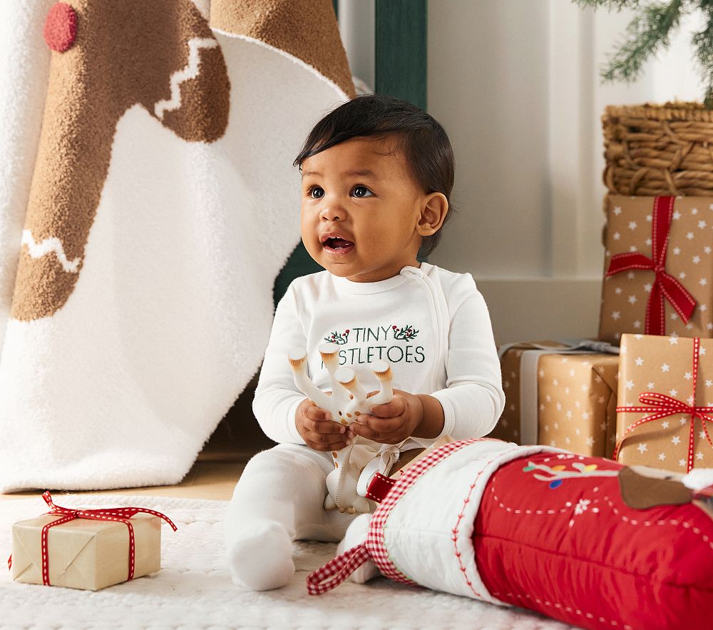 Tiny Mistletoes Organic Cotton Baby Pajama | Pottery Barn Kids