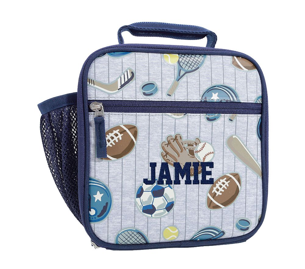Pinstripe Sports Lunch Box | Pottery Barn Kids