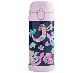 Mackenzie Navy Mermaid Friends Glow-in-the-Dark Water Bottles | Pottery ...
