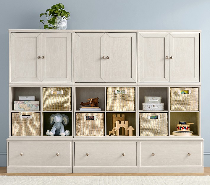Cameron 3 x 3 Cubby & Cabinet Storage System | Pottery Barn Kids