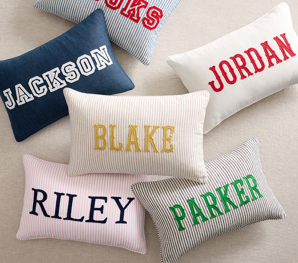 Monogram Name Pillow Cover Personalized | Pottery Barn Kids