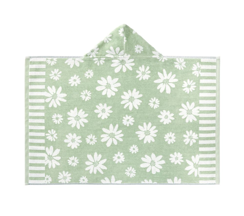 Daisy Jacquard Baby Beach Hooded Towel UPF 50+ | Pottery Barn Kids