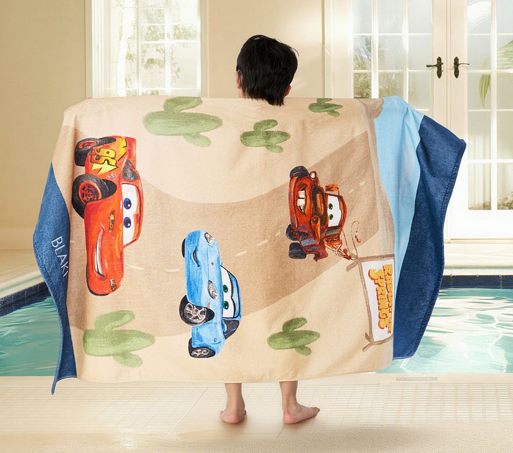 Disney and Pixar Cars Heritage Kid Beach Towel UPF 50+ | Pottery Barn Kids