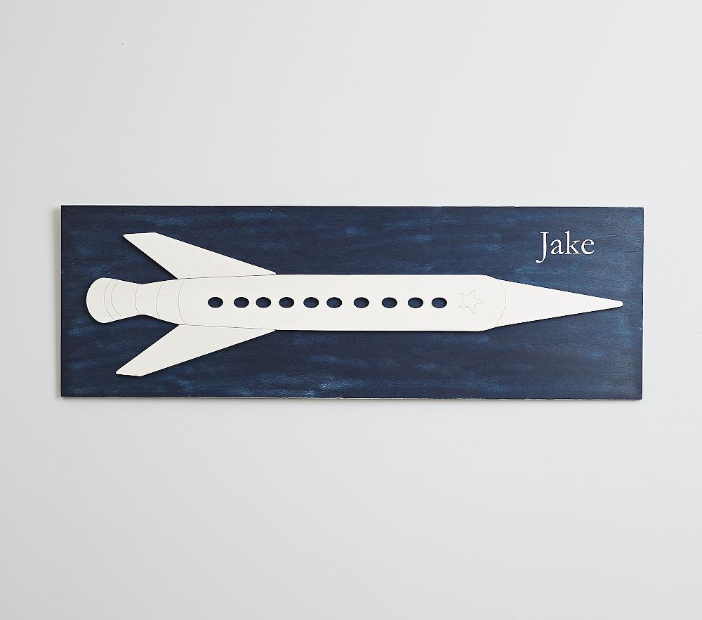 Rocket Ship Plaque | Pottery Barn Kids
