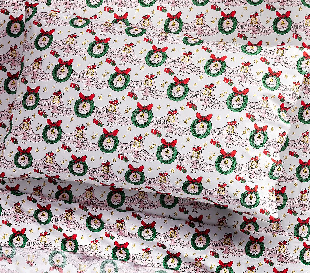 Dr. Seuss's The Grinch™ Cindy-Lou Who™ Organic Sheet Set | Pottery Barn ...